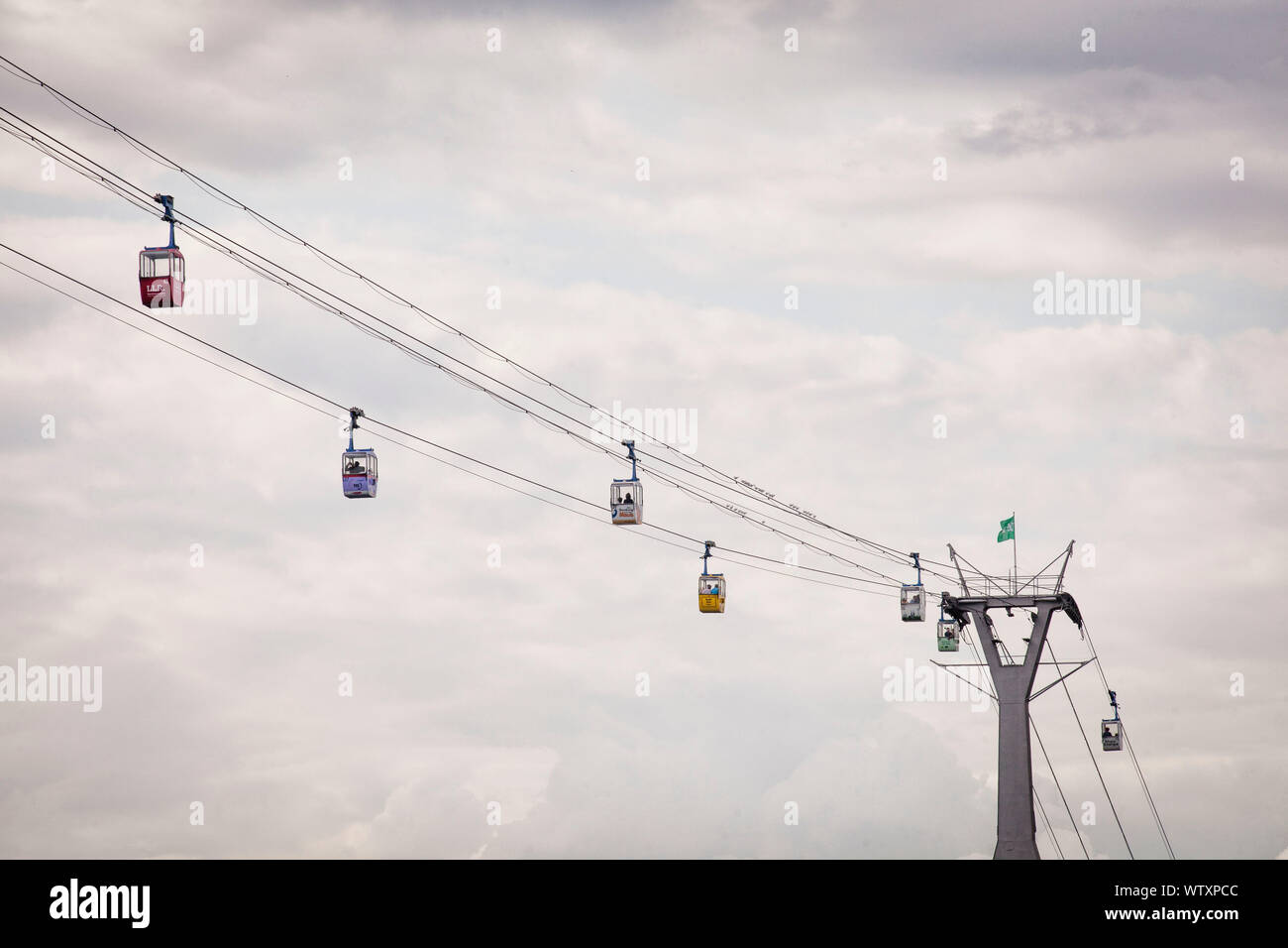 cable car across the river Rhine, it leads from the Zoo to the Rhine ...