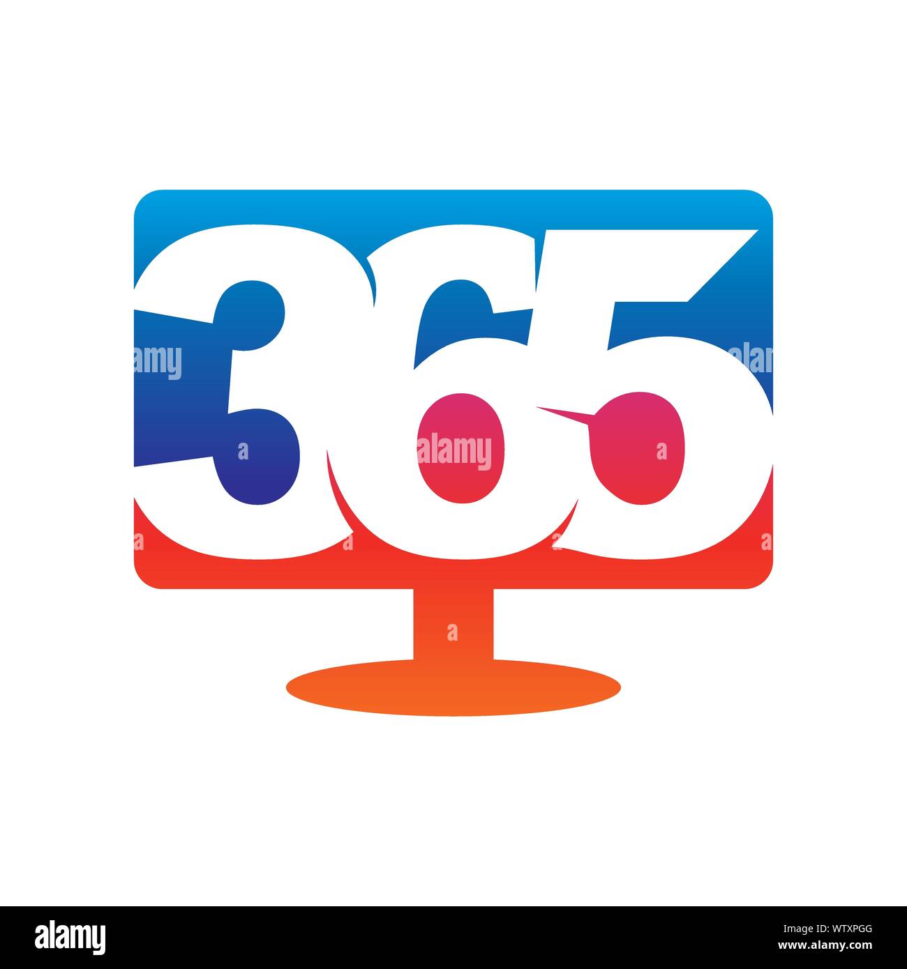 Monitor 365 infinity logo icon design illustration vector Stock Vector ...
