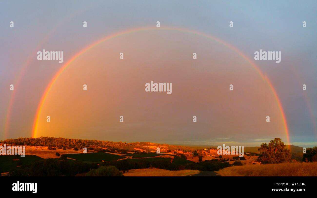 Elevated view with rainbow hi-res stock photography and images - Alamy