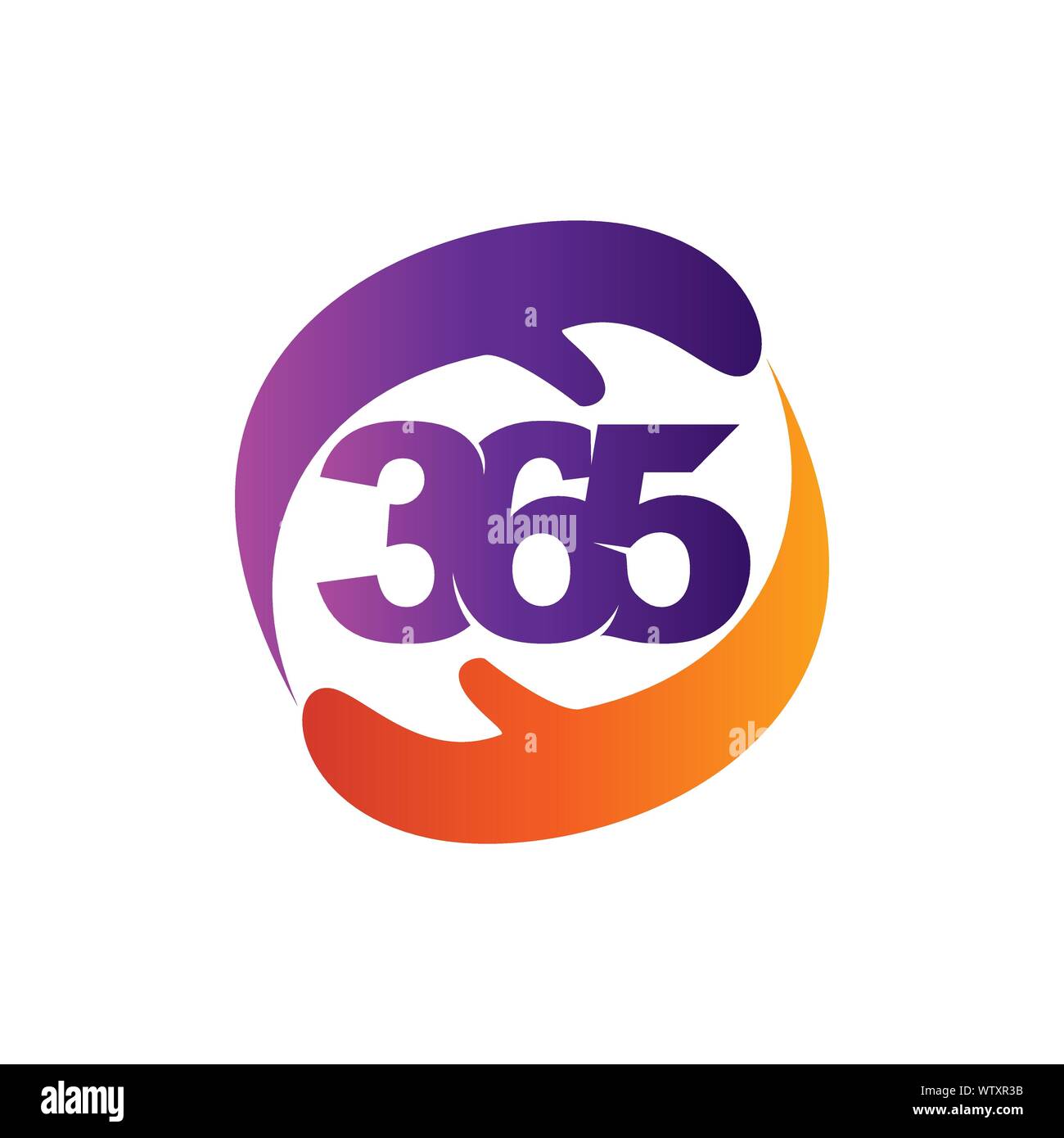 hand care 365 infinity logo icon design illustration vector Stock ...