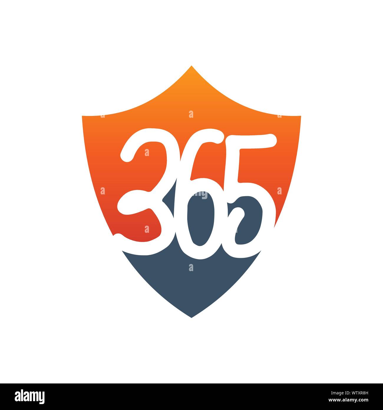 shield protection 365 infinity logo icon design illustration vector ...