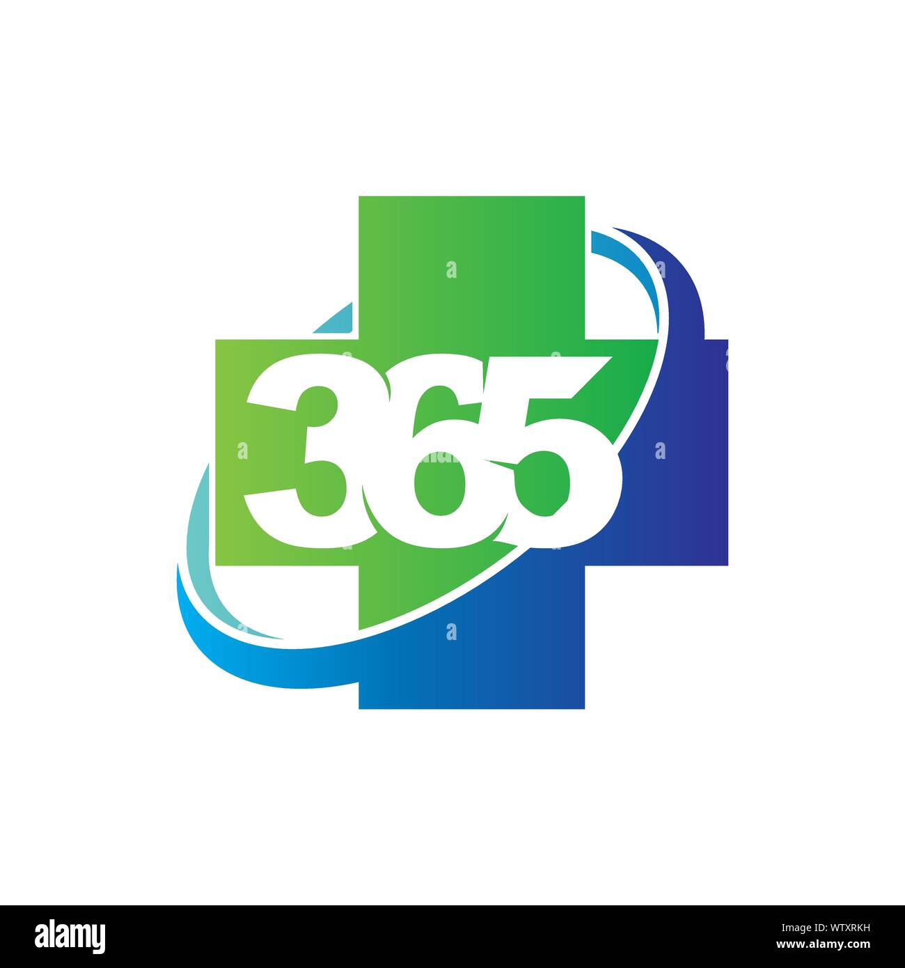 Health cross 365 infinity logo icon design illustration vector Stock ...