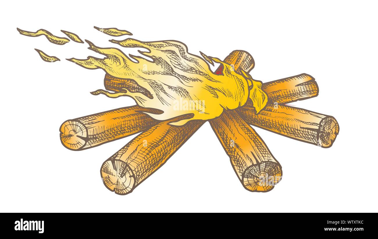 Torch Flame Blowing In Wind Color Vector Stock Vector Image & Art - Alamy