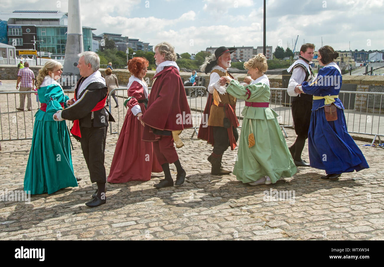 Renaissance Dance perform on the west pier on Plymouth's historic ...