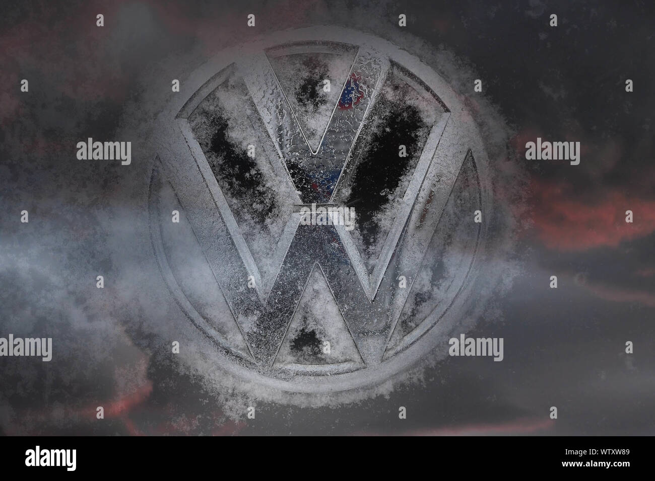 Topic image, symbol photo of VW Volkswagen exhaust scandal, exhaust ...