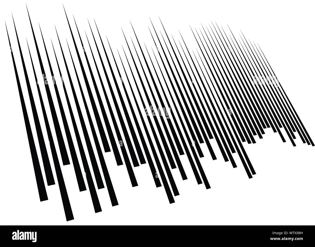 3d lines pattern in perspective. Oblique, slanting stripes. Diminishing ...