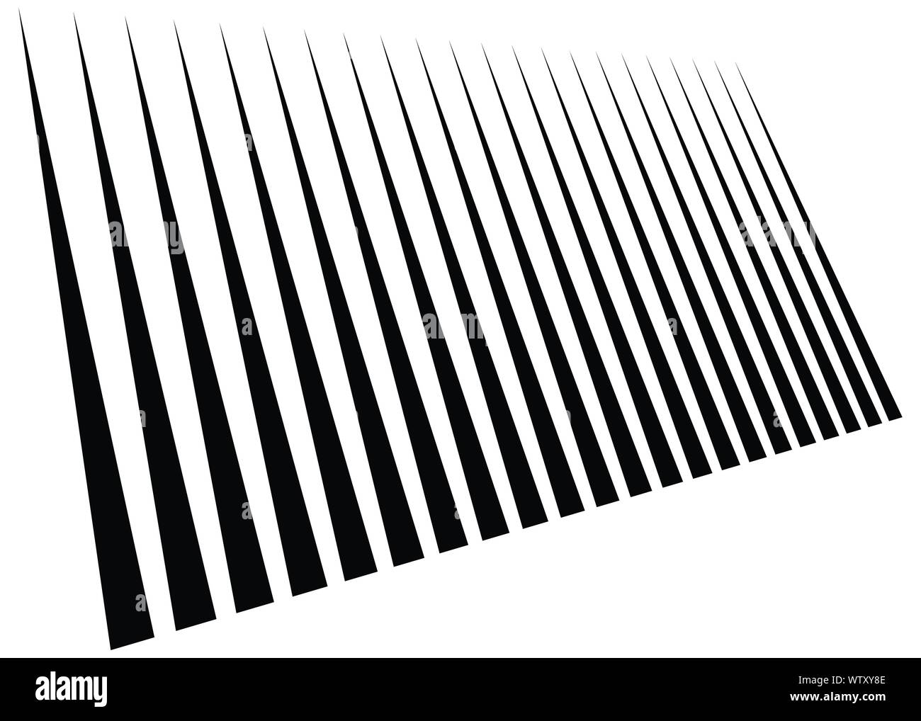 3d lines pattern in perspective. Oblique, slanting stripes. Diminishing ...