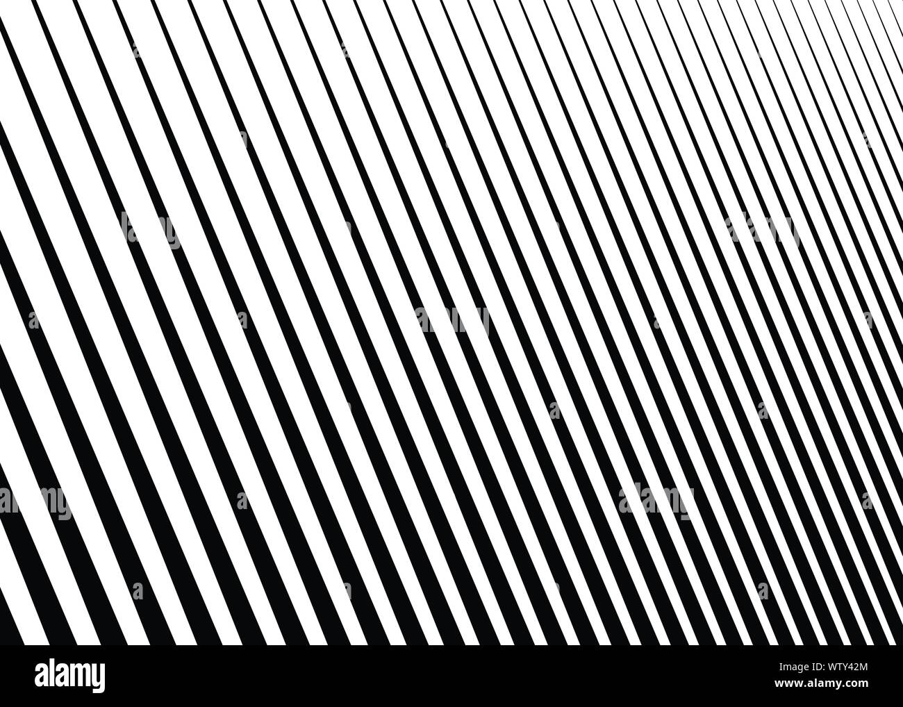 3d lines pattern in perspective. Oblique, slanting stripes. Diminishing ...