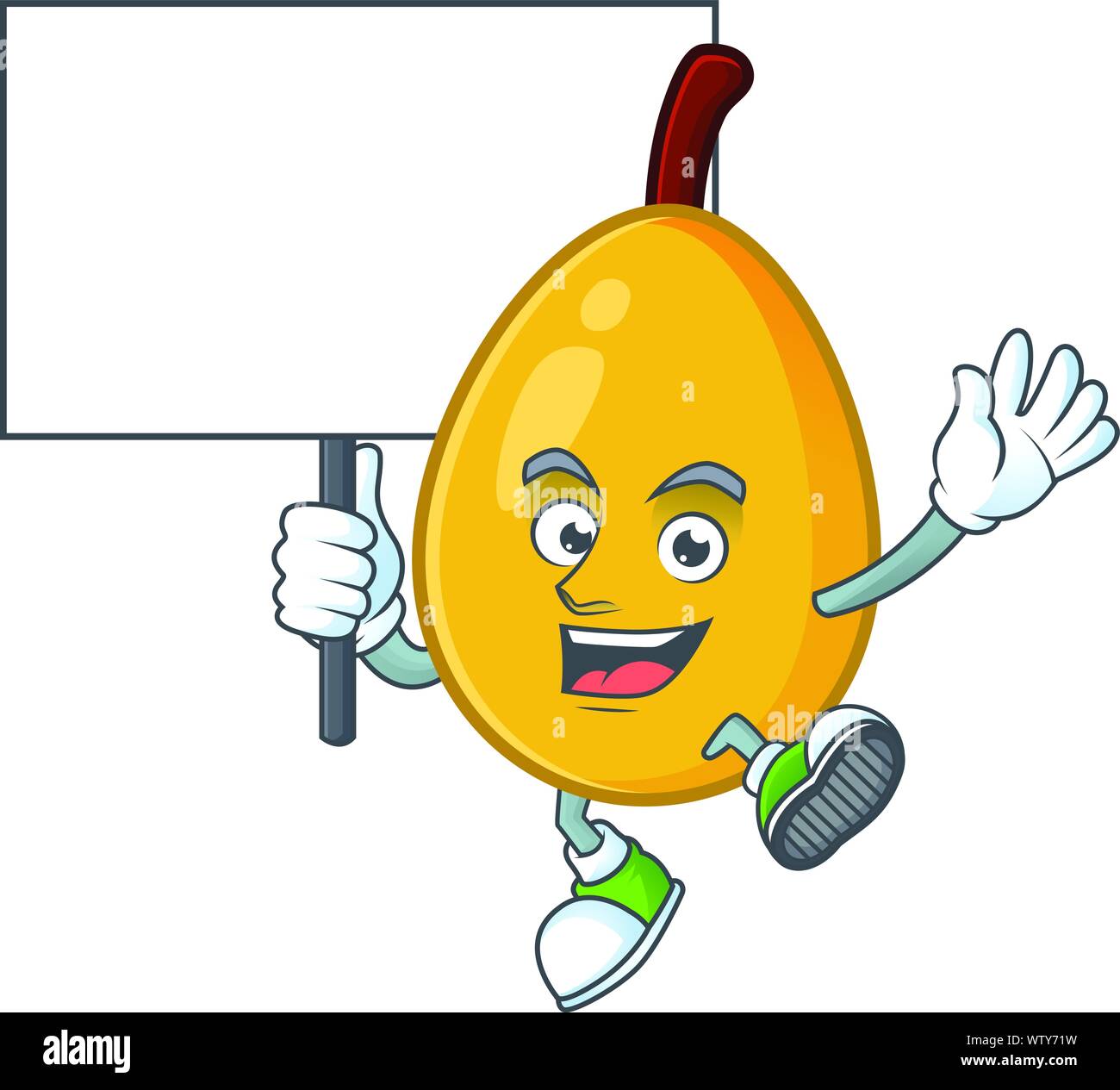 Bring board fruit loquat fresh mascot character shape Stock Vector ...