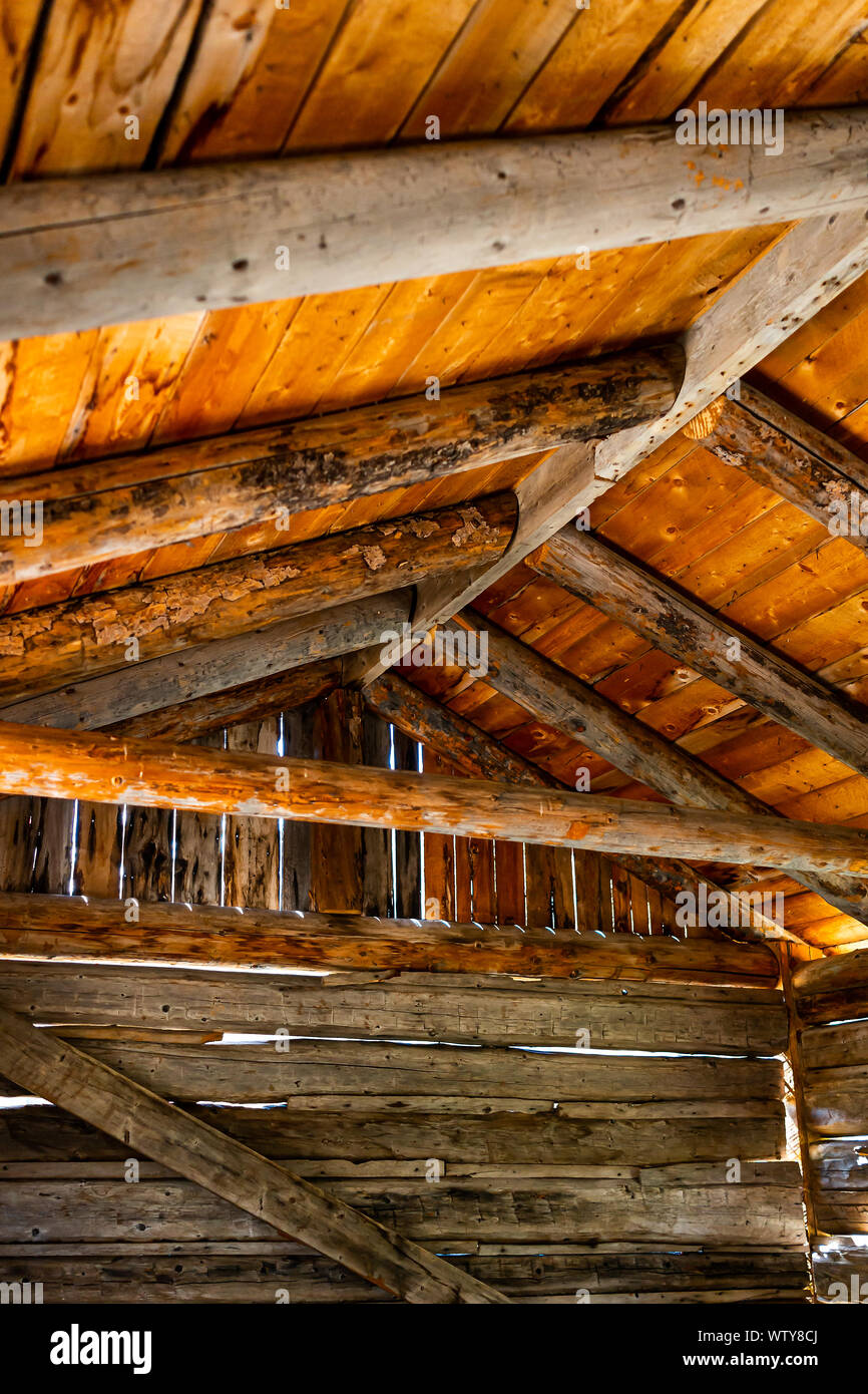 Independence Pass mining townsite wooden cabin vertical interior with ...