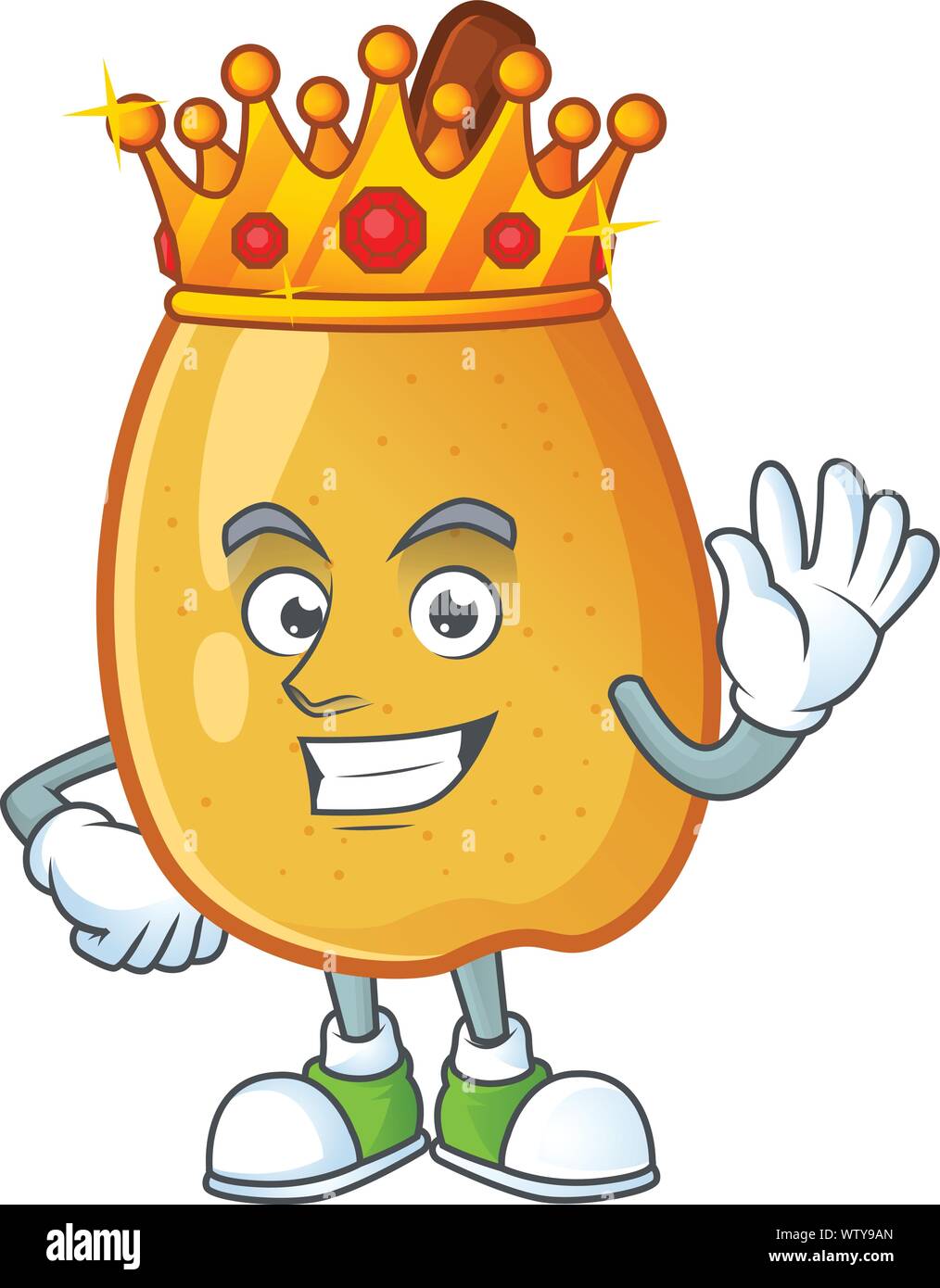 King fragrant pear cartoon character with mascot Stock Vector Image ...