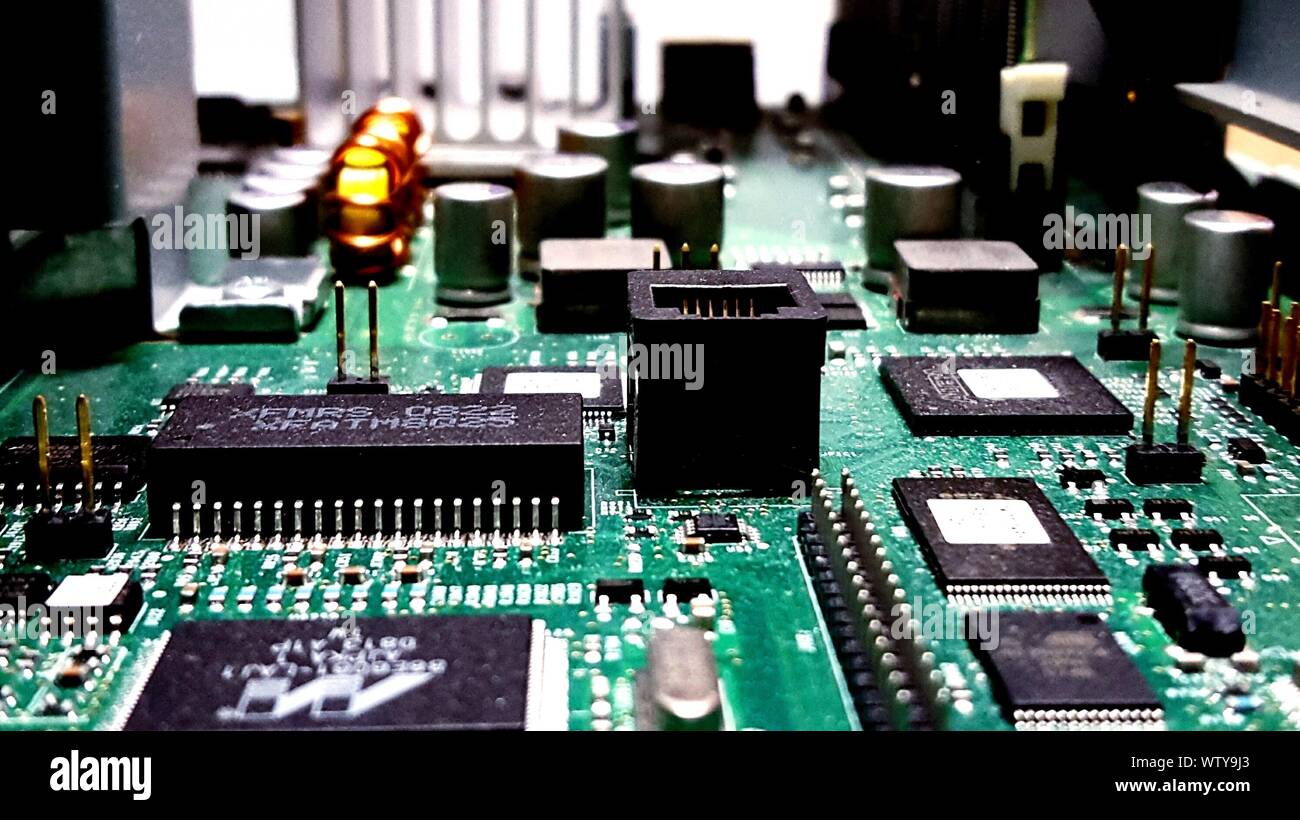 Close-up Of Computer Circuit Board Stock Photo - Alamy