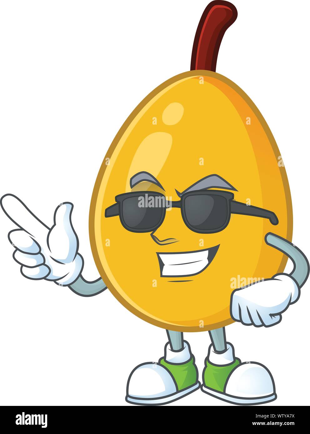 Super cool fresh loquat cute cartoon character style Stock Vector Image ...