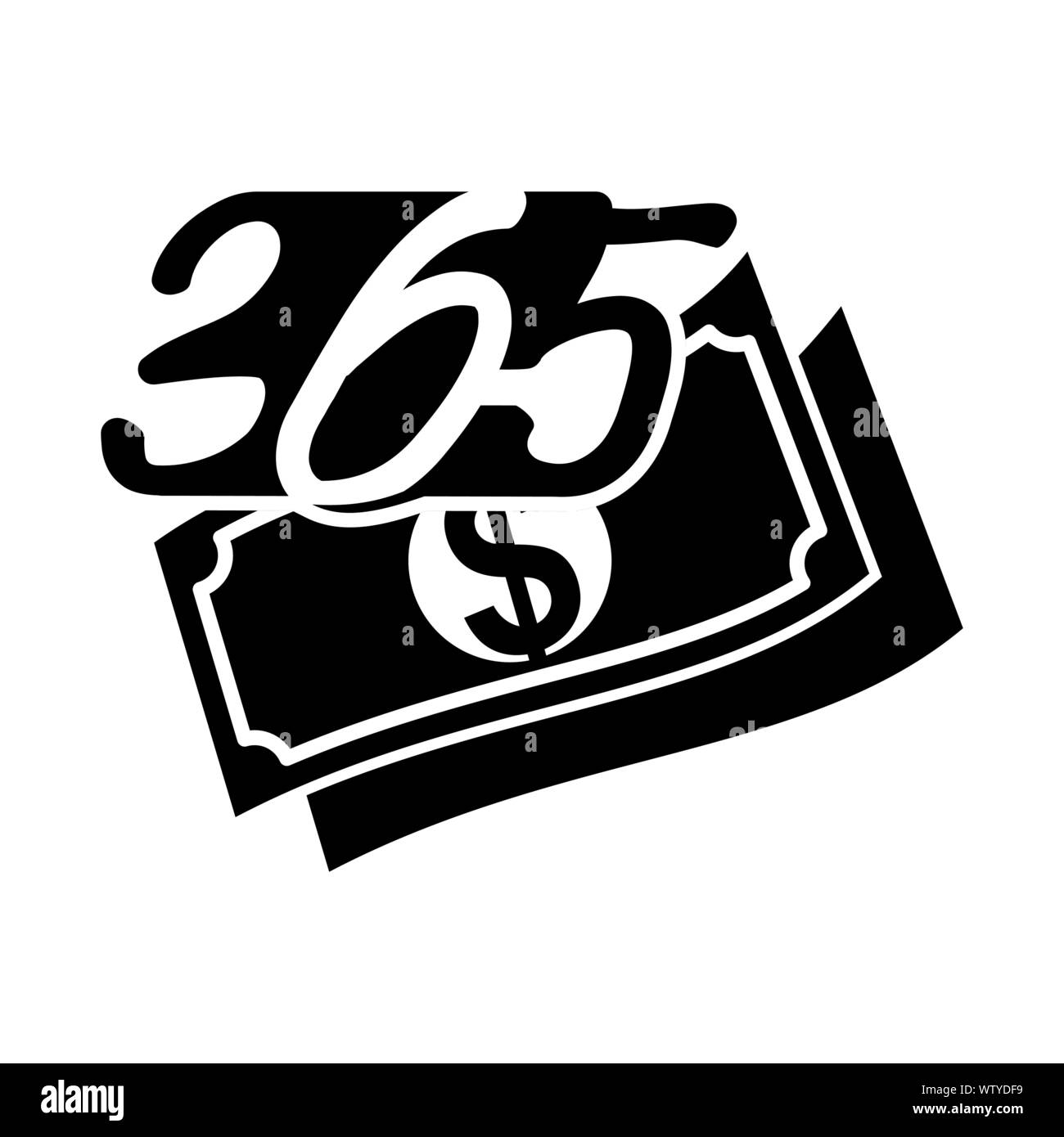 money finance 365 infinity logo icon design illustration black Stock ...
