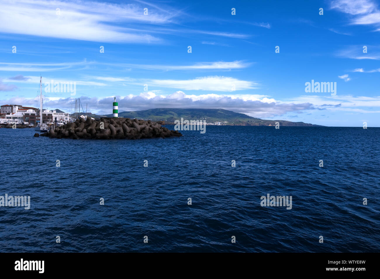 Sea next to the Ponta Delgada Marina, Azores Stock Photo - Alamy