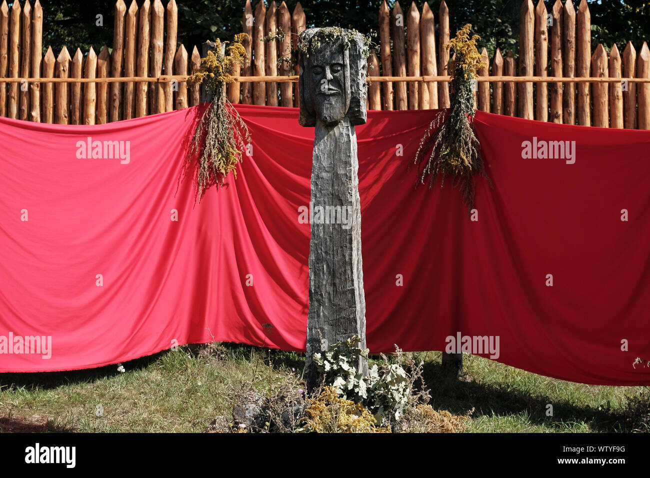 pagan altar for 'Swiatowid' Svantevit, slavic god in reconstructed ...