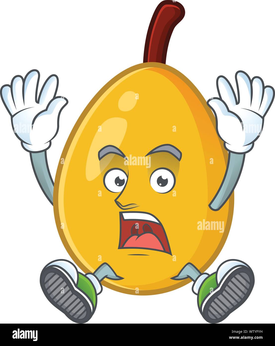 Successful fresh loquat cute cartoon character style Stock Vector Image ...