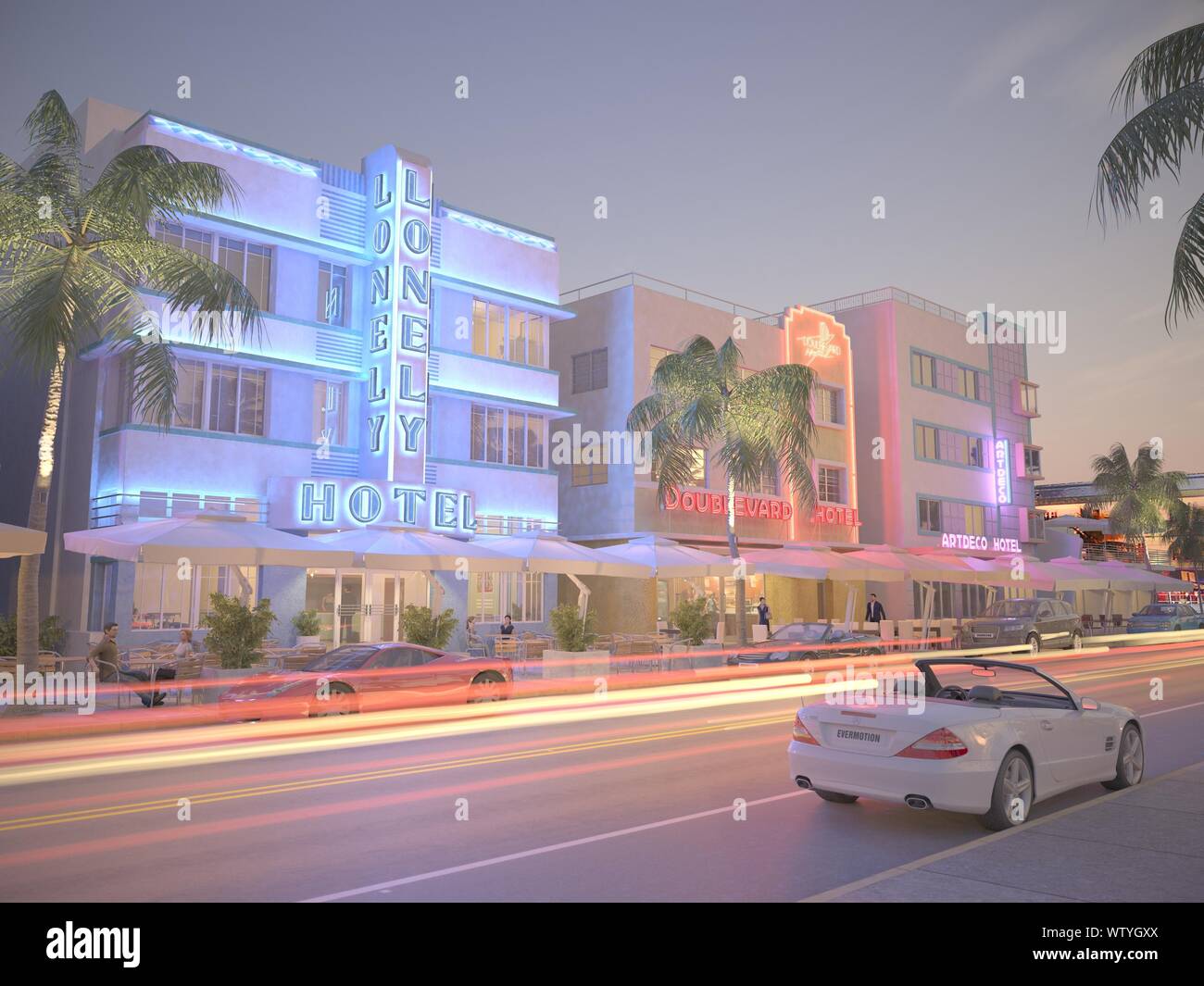 3d render. Building exterior Stock Photo - Alamy