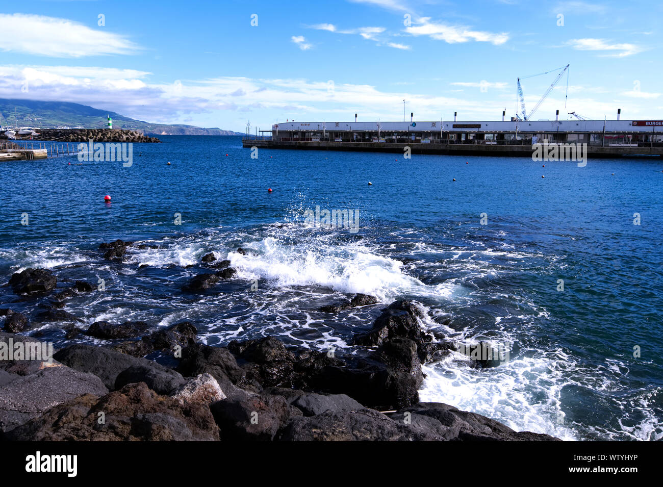 Ponta Delgada Marina, Azores Stock Photo - Alamy