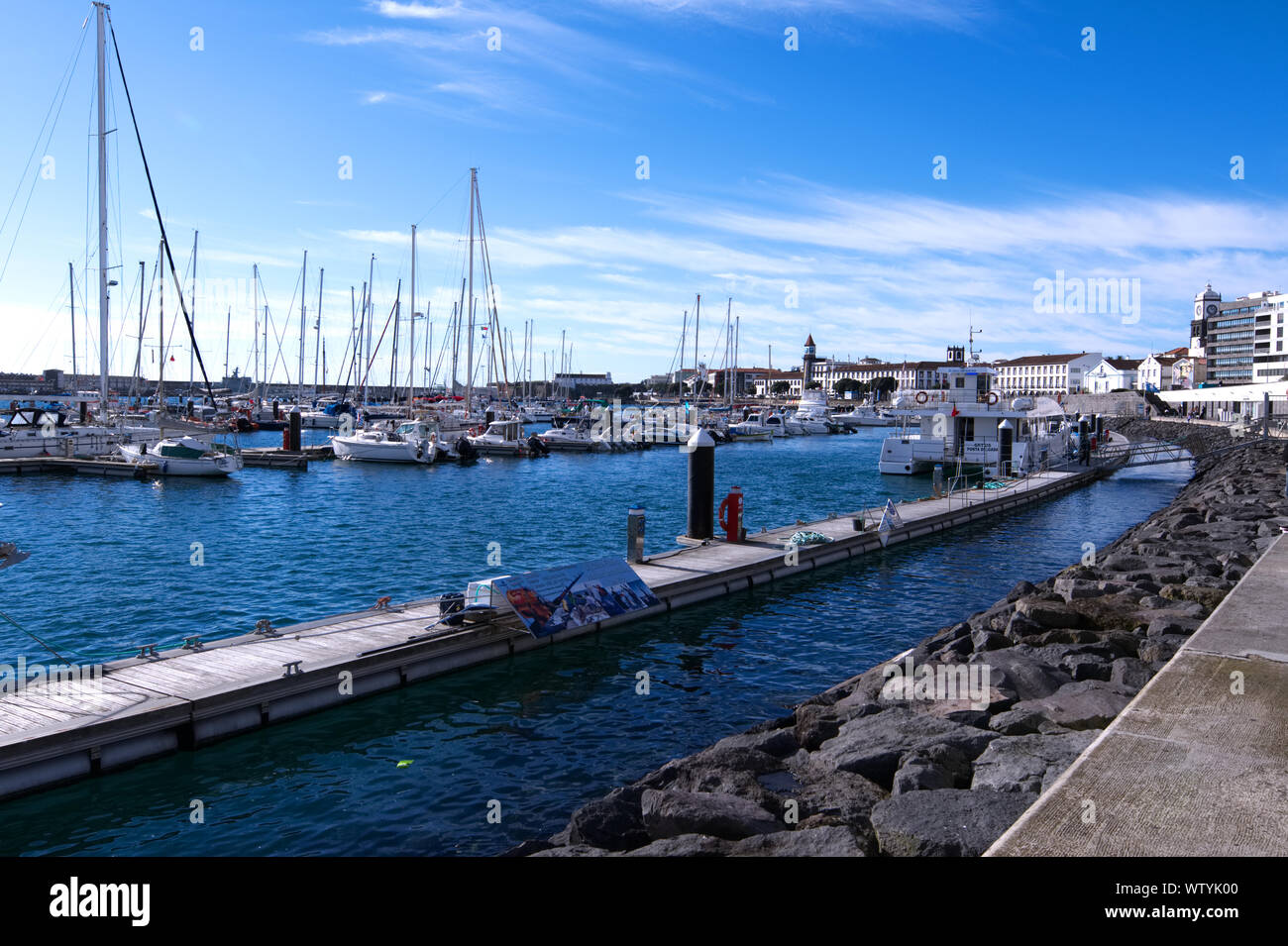 Ponta Delgada Marina, Azores Stock Photo - Alamy