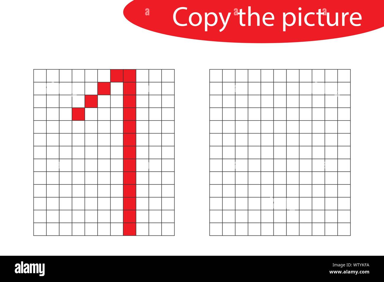 Copy the picture, pixel art, number 1 cartoon, drawing skills training ...