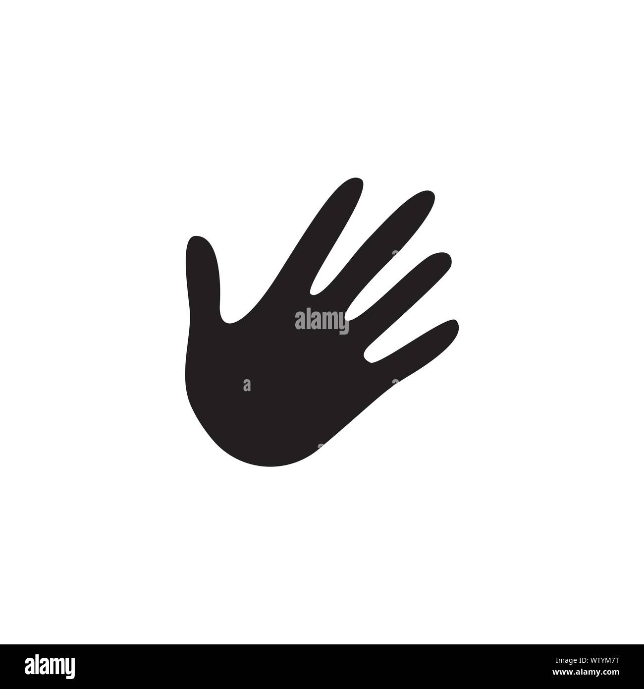 Palm hand graphic design template vector isolated Stock Vector Image ...