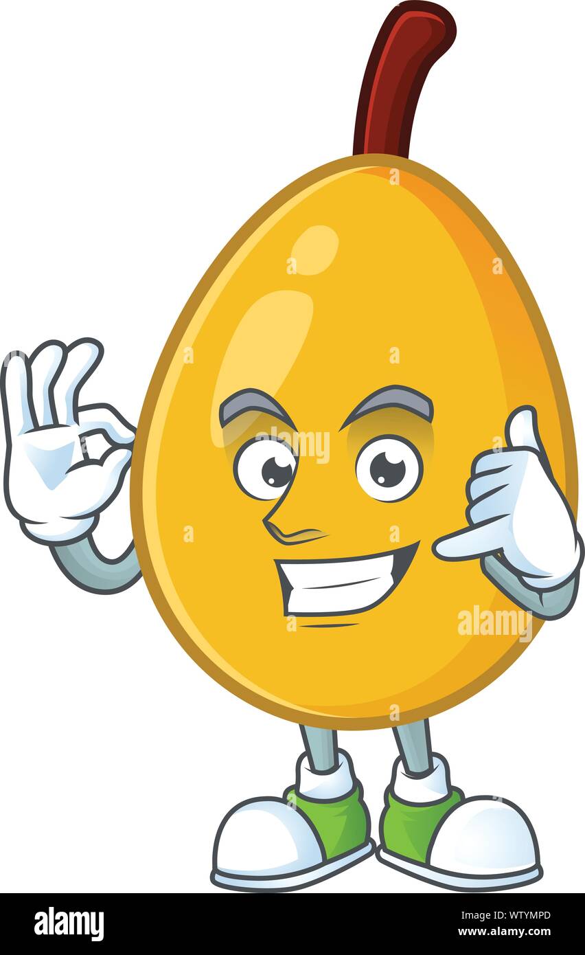 Call me loquat tropical fruit in cartoon mascot style Stock Vector ...