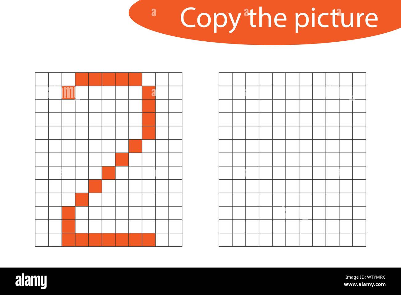 Copy the picture, pixel art, number 2 cartoon, drawing skills training ...
