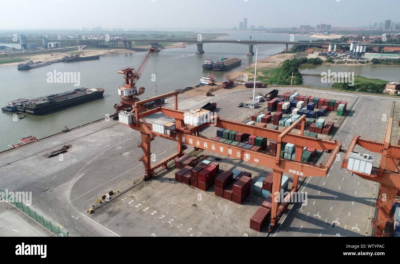 Nanchang. 11th Sep, 2019. Aerial photo taken on Sept.11, 2019 shows a ...