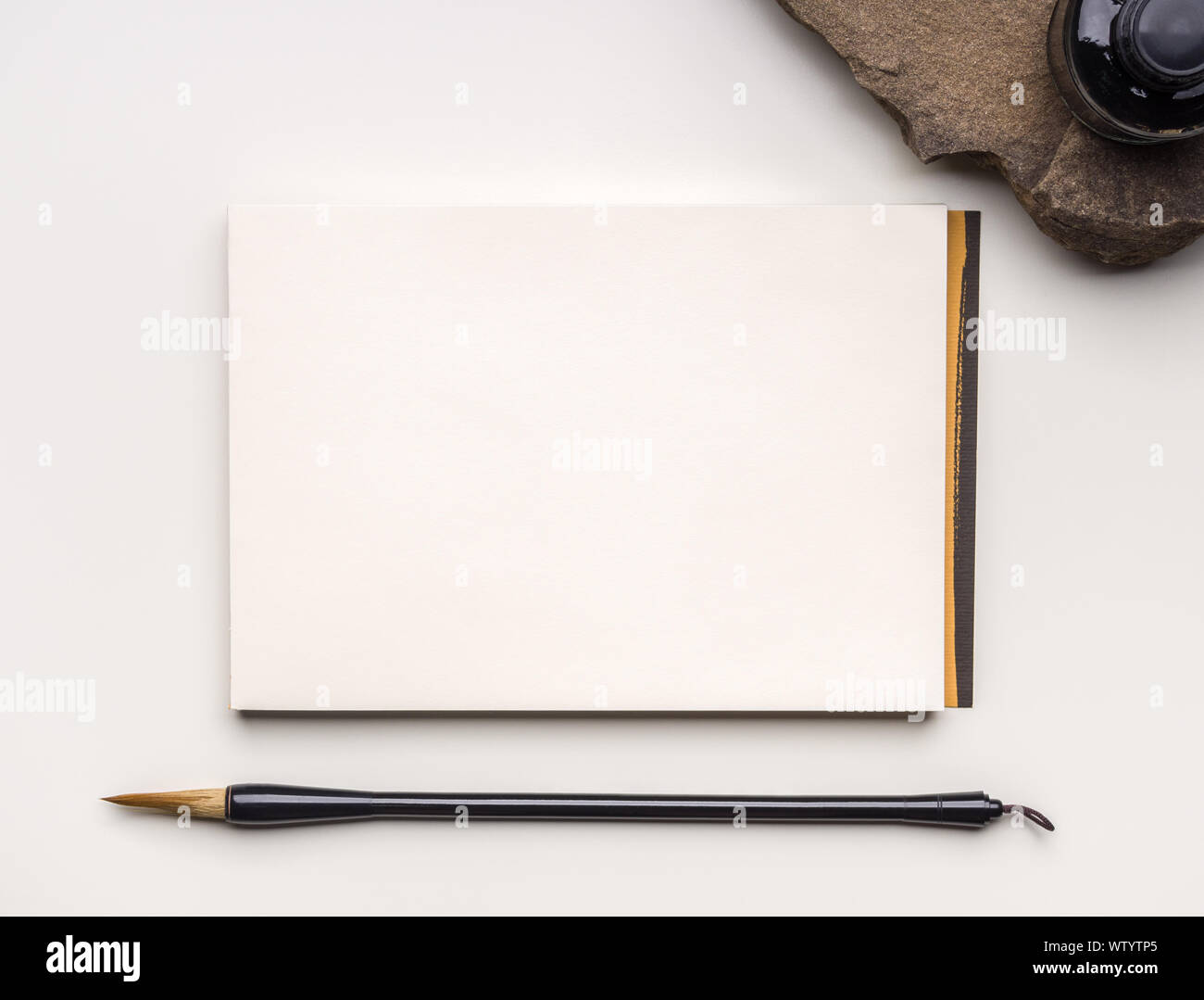 Clean flat template with traditional calligraphy tools Stock Photo - Alamy
