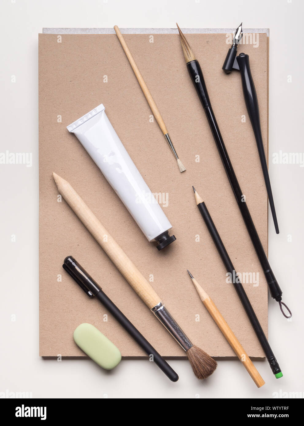Composition sketchbook drawing tools hi-res stock photography and ...