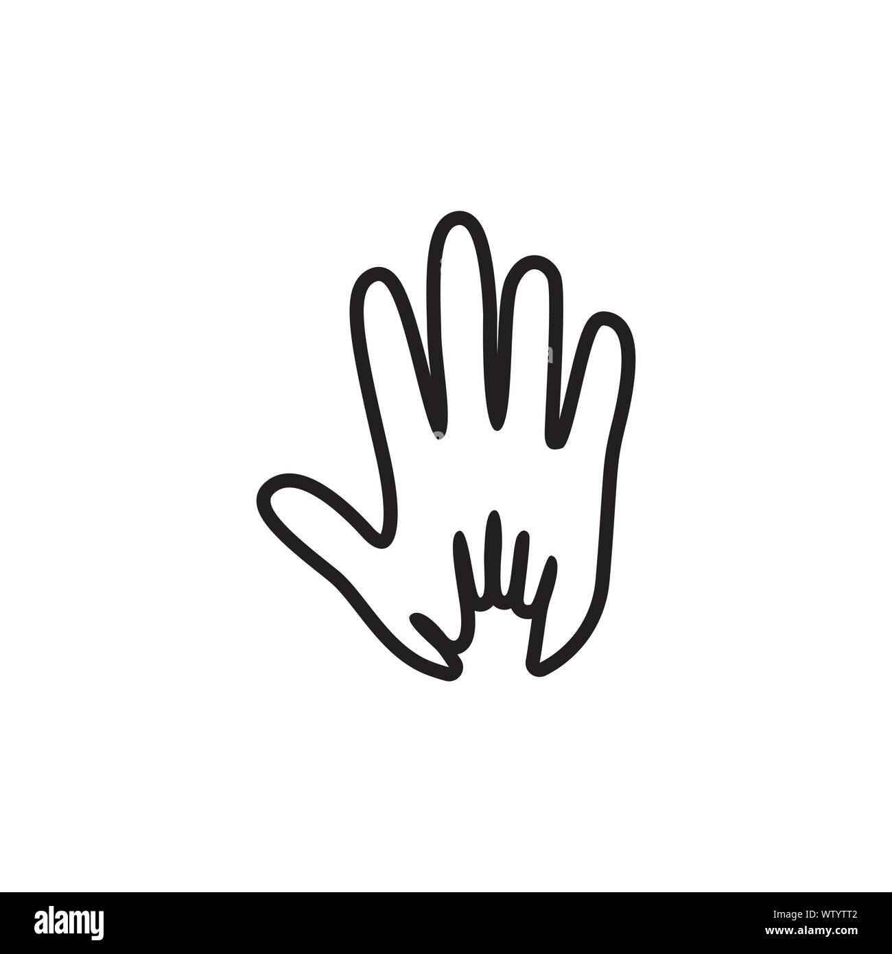 Palm hand graphic design template vector isolated Stock Vector Image ...