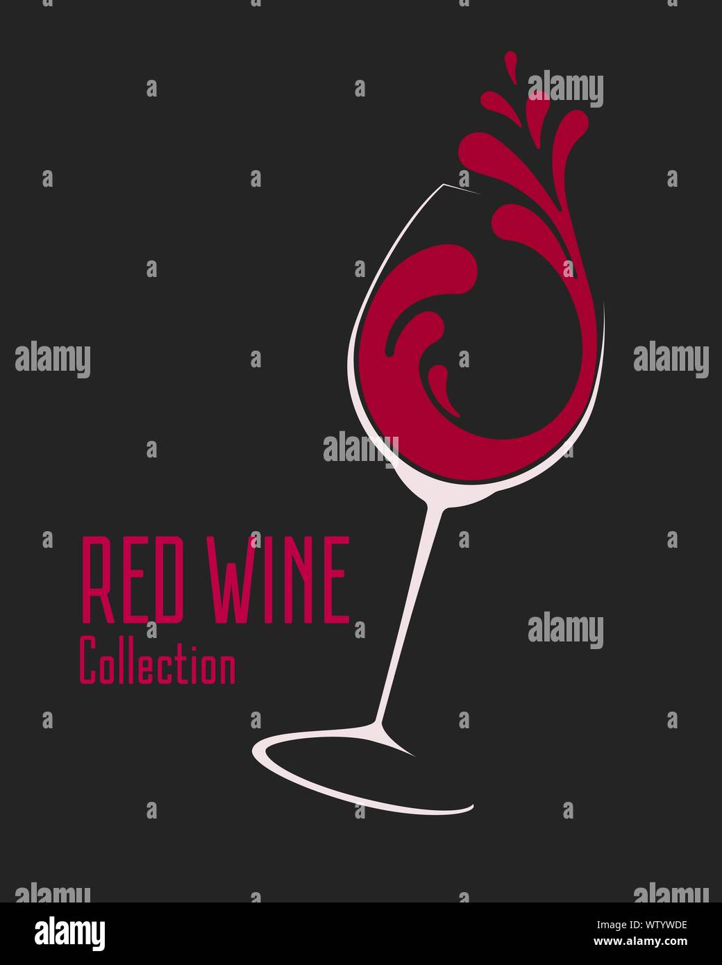Glass of Wine with splash logo design Stock Vector Image & Art - Alamy
