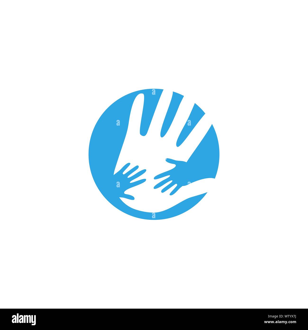 Palm hand graphic design template vector isolated Stock Vector Image ...
