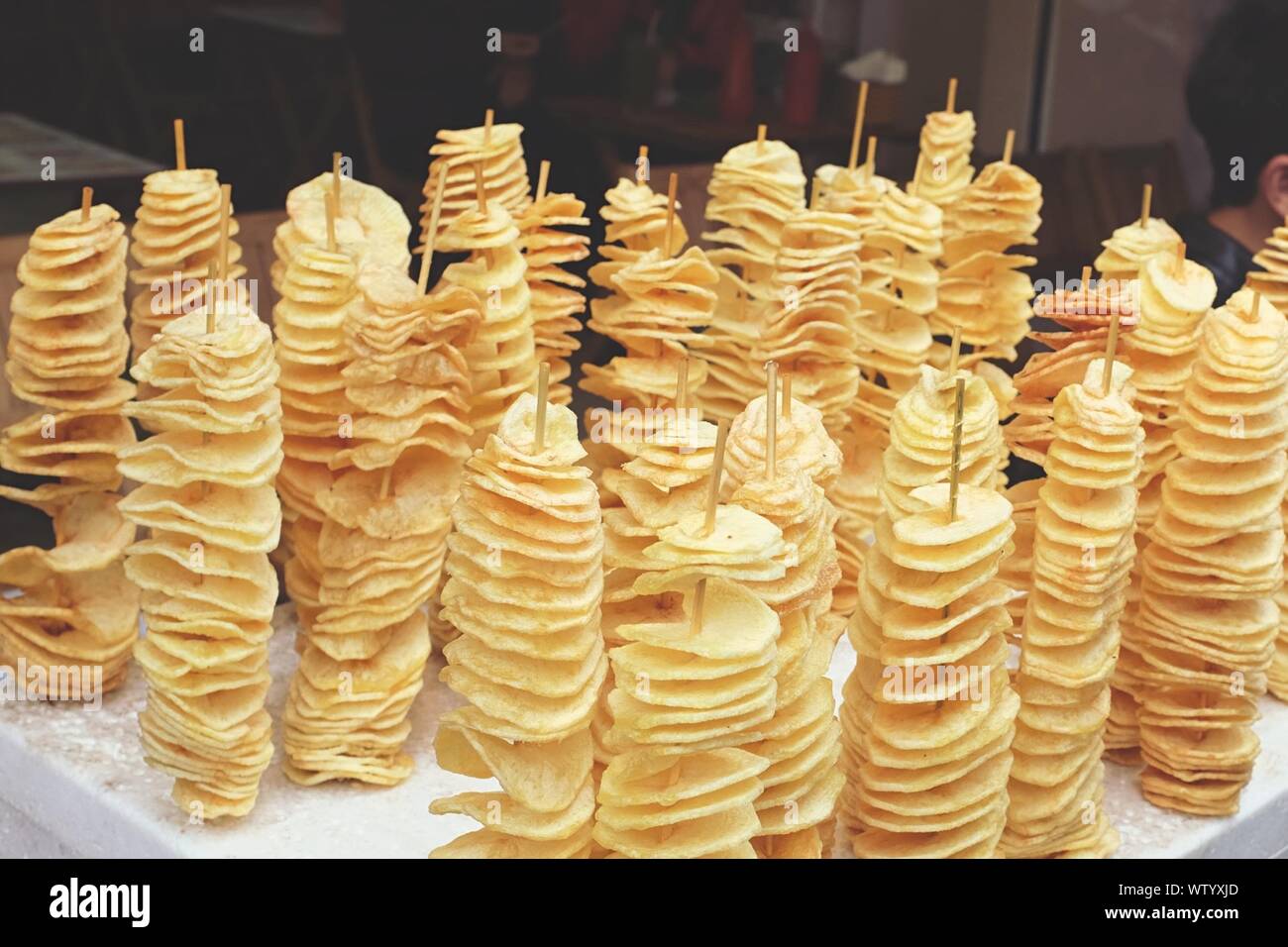 Potato Chips For Sale At Street Market Stock Photo - Alamy