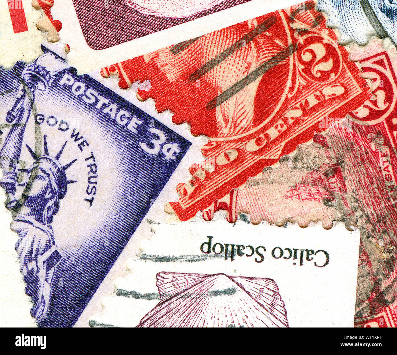 Patriotic American vintage postal stamp Stock Photo - Alamy