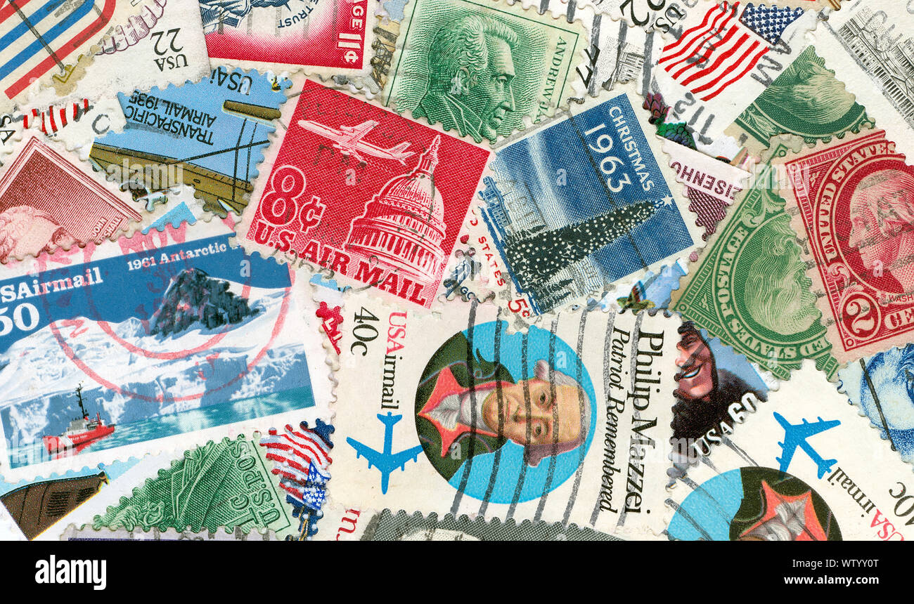 Patriotic American vintage postal stamp Stock Photo - Alamy