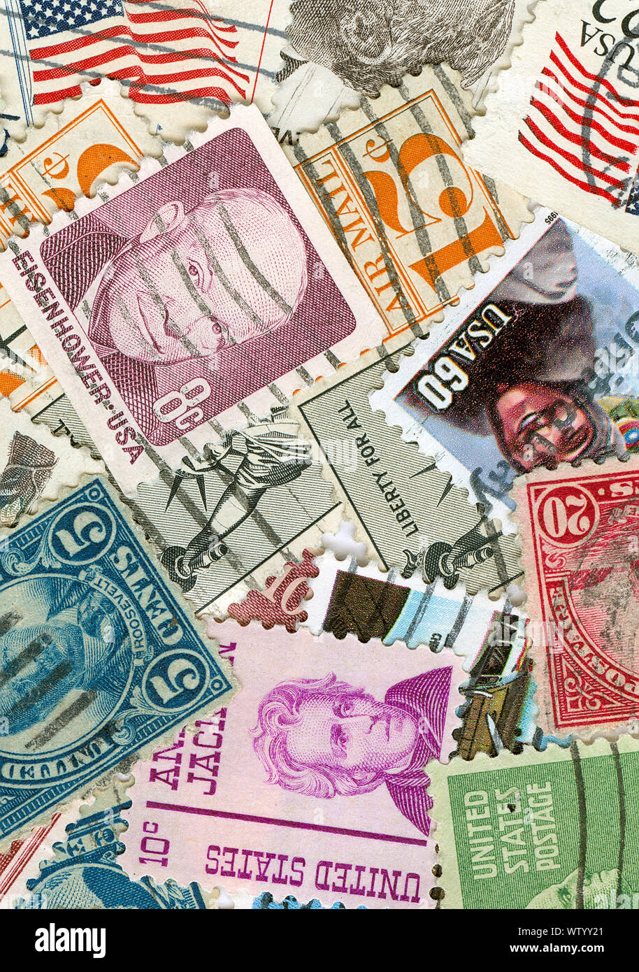 Patriotic American vintage postal stamp Stock Photo - Alamy