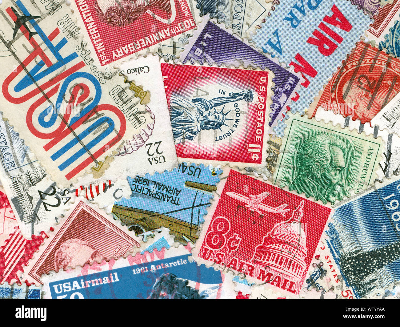 Patriotic American vintage postal stamp Stock Photo - Alamy