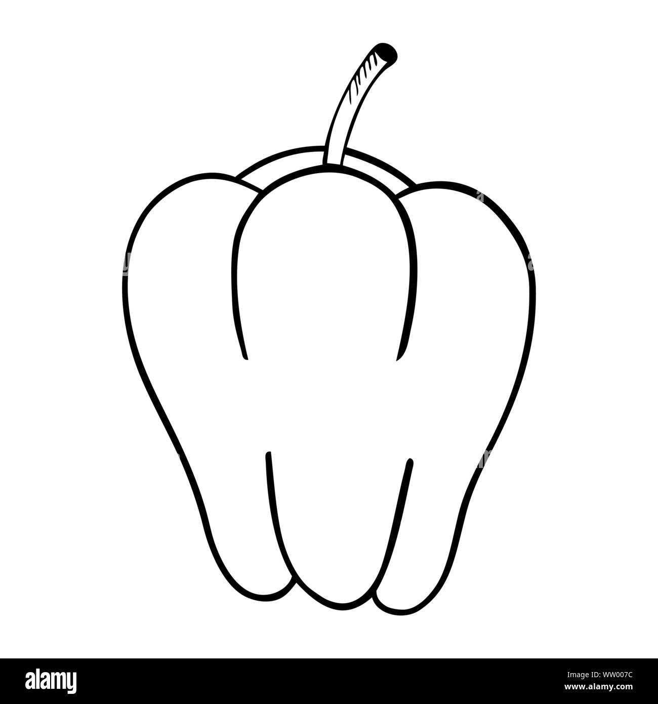 Sweet green bell pepper Black and White Stock Photos & Images - Alamy