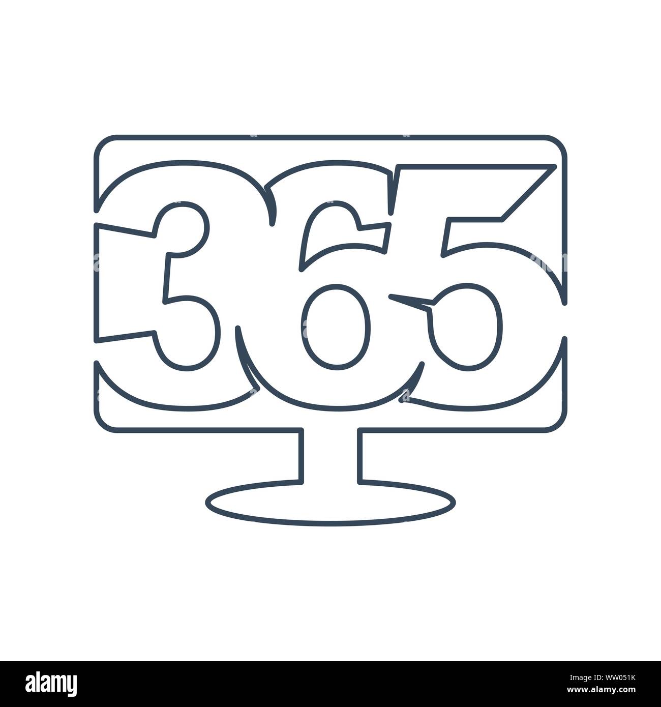 365 logo design Cut Out Stock Images & Pictures - Alamy