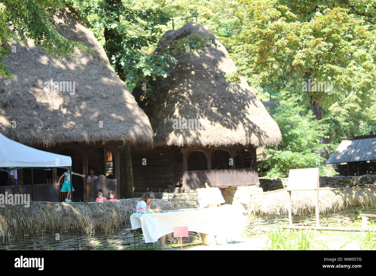 Traditional Romanian houses Stock Photo - Alamy