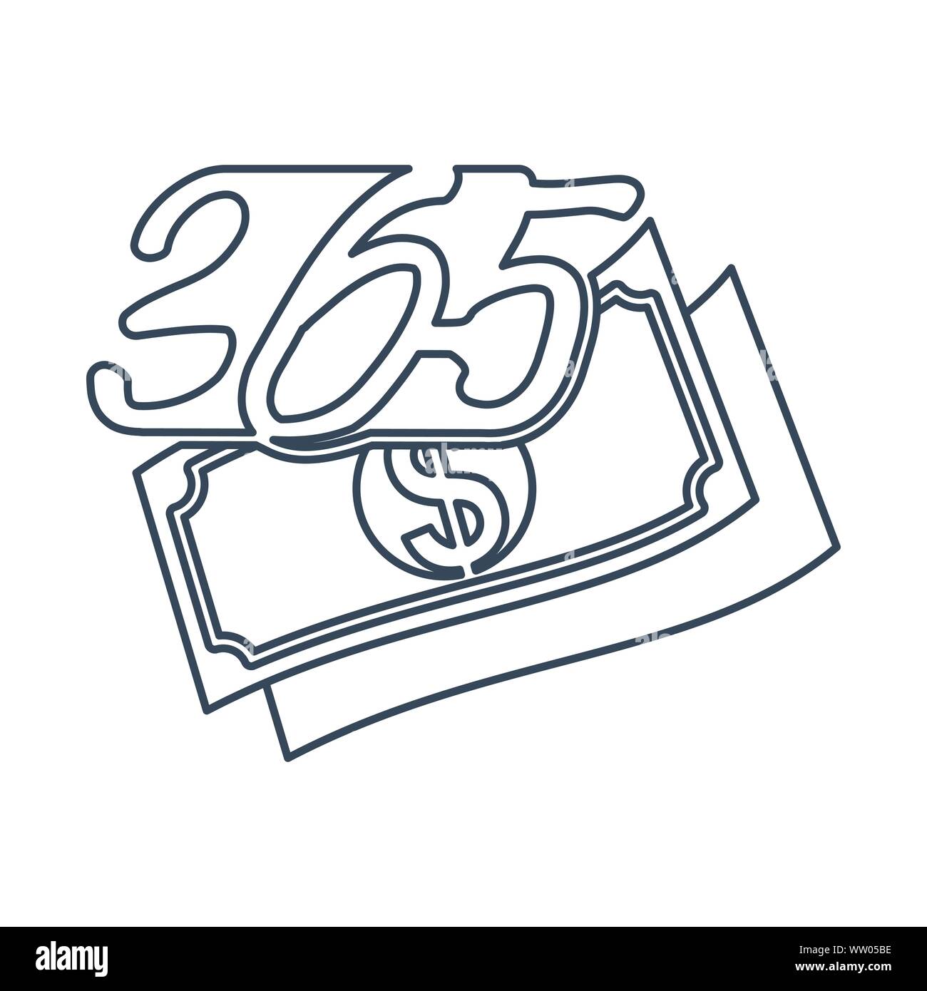 money finance 365 infinity logo icon design illustration outline Stock ...
