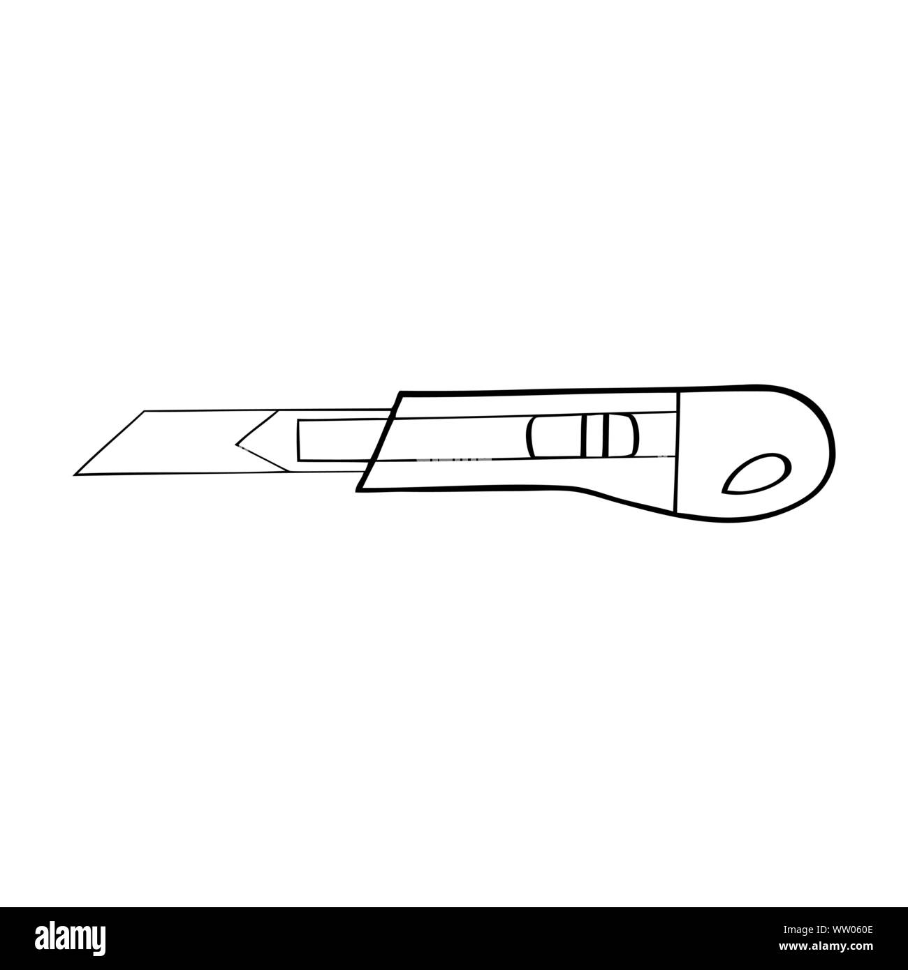 Black and white box knife Stock Vector Image & Art - Alamy