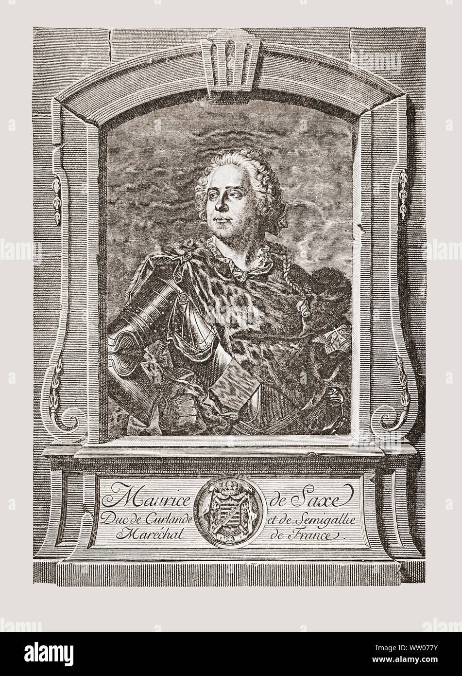 Maurice de Saxe Marshal General of France, German, at the age of 17 he ...