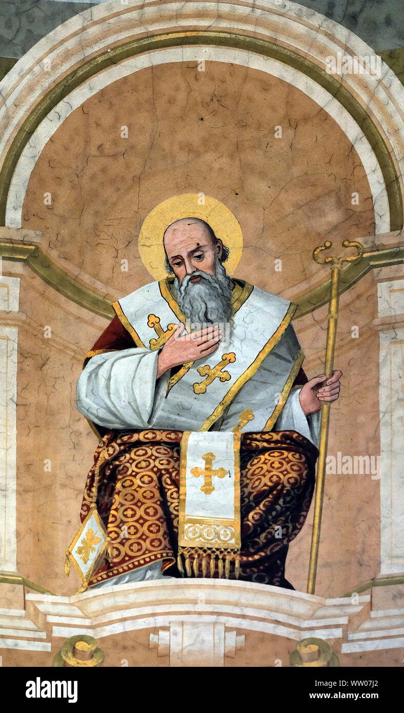 Basil of Caesarea, also called Saint Basil the Great, fresco on the ...