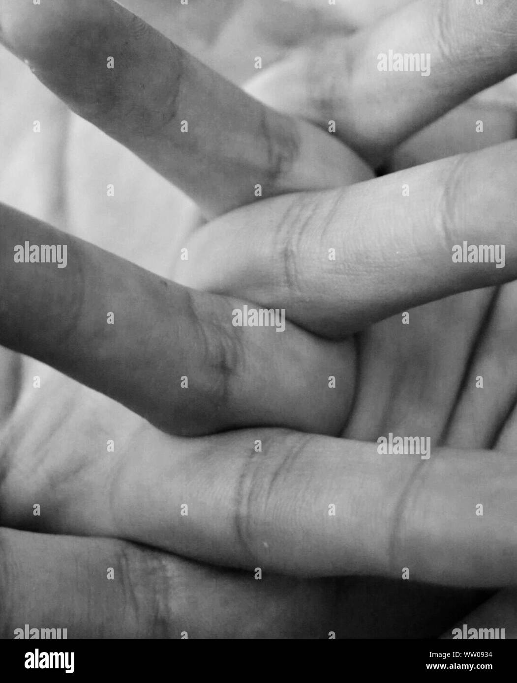 Intertwined fingers hi-res stock photography and images - Alamy