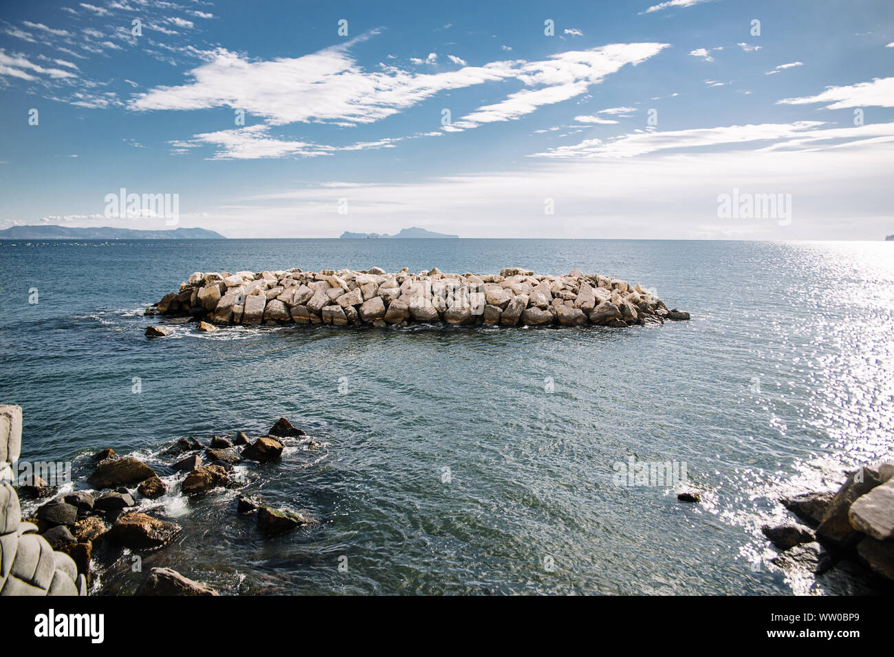 Stone at the beach in the summer season. Sea landscape with rocks Stock ...