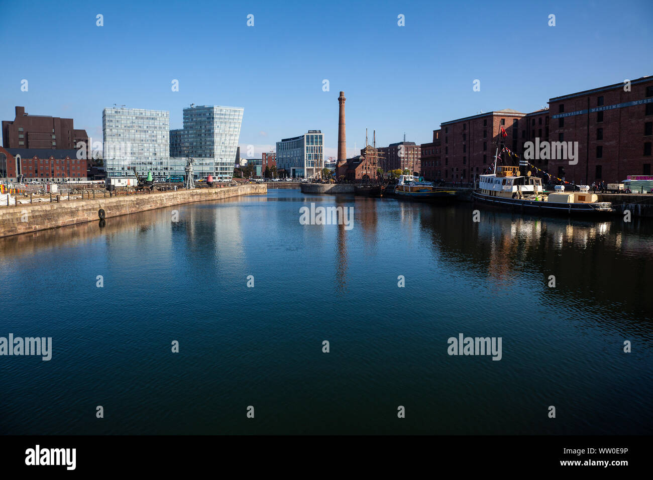 A view of the Royal Albert Dock, Liverpool, U.K. following a complete ...