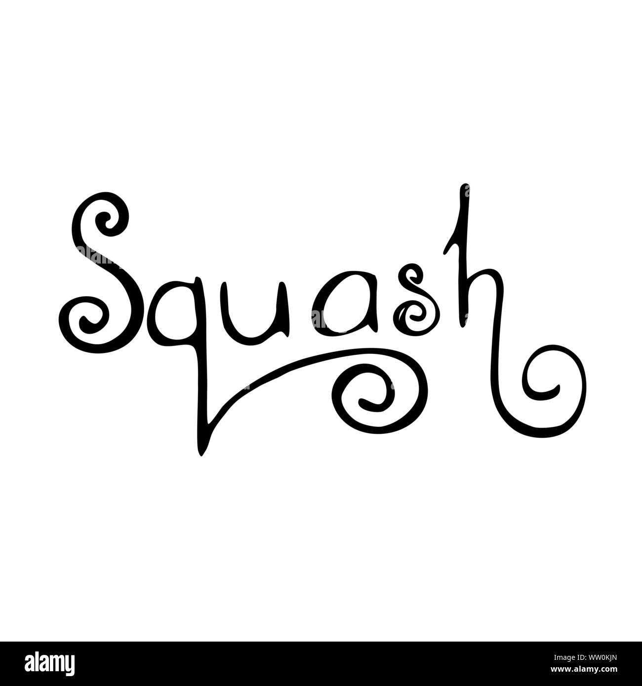 Hand drawn squash line Black and White Stock Photos & Images - Alamy